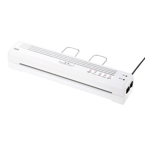 LMA3R2対応フィルム厚：75μm/100μmラミネート速度：約260mm/分ラミネート方式：ホットラミネート方式・コールドラミネート方式ローラー本数：2本最大ラミネート幅：340mm(A3サイズ)ウォームアップ時間：約3〜5分消費電力：...