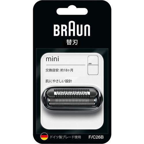 ■より肌へ優しくなった新マイクロコーム付きトリマー×1■ディープキャッチ網刃はトリマーでプレカットした髭を確実に短くカット!■900パターンの網目は肌を守りながら深剃りを実現。FC26B対応機種：Braun mini M-1011/M-10...