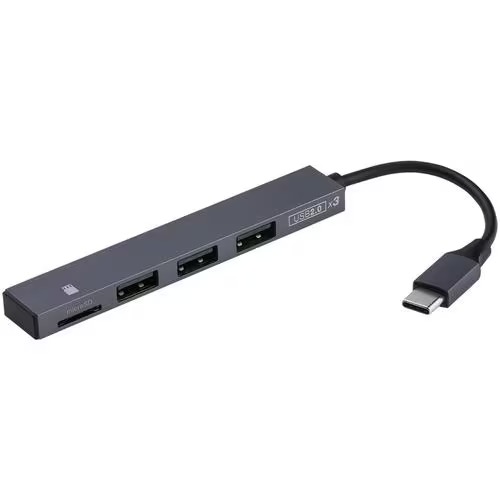 ■持ち運びしやすい極薄極細で強靭なアルミボデイのUSBハブ■Type-CのPCにUSB Aの機器を変換接続します■不足がちなポートを増やせます■ノートPCで使いやすい7cmケーブルCOMC2MSD113GYUSB規格：2.0インターフェース...