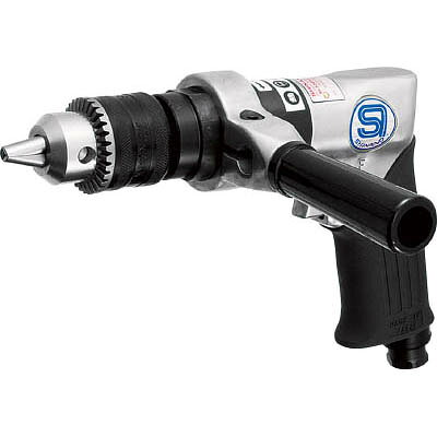 ■小型・軽量・強力タイプです。■正逆回転式で、タッピング作業可能です。SI53058A●チャック能力(mm):13●穴あけ能力(mm):13●無負荷回転数(rpm):800●空気消費量([[立米]]/min):0.35●ホース取入口:Rc1...