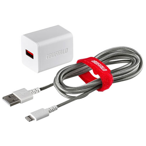 ■AUTO POWER SELECT機能でiPhone/Androidを自動で急速充電■Made for iPod/iPhone/iPadを取得した、Lightningケーブル付属のUSB充電器■断線に強いファブリックケーブル&コネクターの...