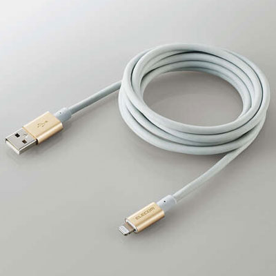 ■断線に強く取り回しやすい■プラグ部分にかかる負担を軽減■家庭用コンセントから充電可能MPAUALPS20GD種類：ケーブルコネクタ形状　Lightning　USB Aケーブル長：2mメーカー保証：1年質量：-g付属品：充電・データ通信が可...