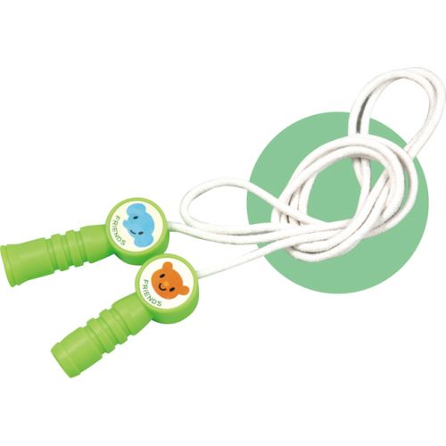 ■連結できるなわとび！おともだちとつないで連結できるなわとび！ グリップが連結できて電車ごっこもラクラク！商品サイズ : 全長:約2.2m、柄:φ22×108(103)mm63g材質 : PP、綿1個梱包形態 : 網袋グリップがジョイントできる！