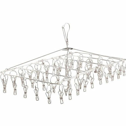 ■サビに強く、丈夫で清潔なオールステンレス製PIH50SHピンチは絡まりにくく、洗濯物にやさしいピンチ設計です。干すのに便利な回転式ネック、風が吹いても安心なキャッチフックを採用しています。●洗濯ピンチ数：50個●フレームサイズ(使用時)：...