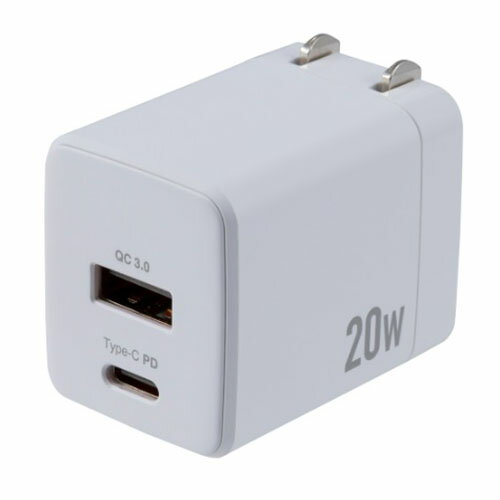 ■Power Delivery 20Wに対応した充電器■USB-AポートはQuick Charge3.0規格準拠■Type-C1ポート+USB-A1ポートの2ポートタイプJYUACU011W対応機種：PD/QC充電に対応したスマートフォン・...