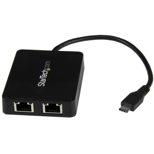 ■ノートパソコンまたはデスクトップコンピュータのUSB Type-Cポートを介して2口のギガビットイーサネットポートを追加■USB Type-Aポートをコンピュータに追加して、周辺機器をもう一台接続■USB-Cポート(Thunderbolt...