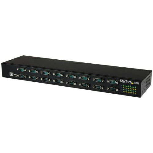 ■単一USBポートに16口のRS232シリアルポートインターフェイスを増設■サーバーラックへの設置が可能■頑丈なオールメタル筐体インジケータ　LEDインジケータ：データ受信　LEDインジケータ：データ送信コネクタ　コネクタタイプ：DB-9(...