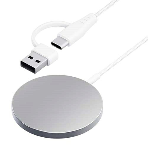 ■「PG-MG20CA01BK」は、マグネットでピタッ!と充電が可能なマグネット式ワイヤレス充電器 USB Type-A&Cです。USB Type-Cケーブルだけでなく、外出先でも便利なUSB Type-Aコネクタを備えており、最大15W出...