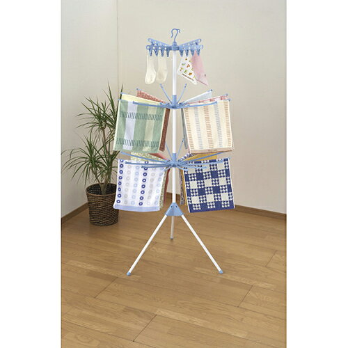 ■収納時＝約15φ×203cm■耐荷重＝約10kg＜メ−カ−調べ＞■ピンチハンガ−4本（ピンチ16個付）、タオルハンガ−16本＋12本組立て簡単で、部屋干しに最適ですたっぷり干せる3段タイプです01155コ、4906648095407物干し...
