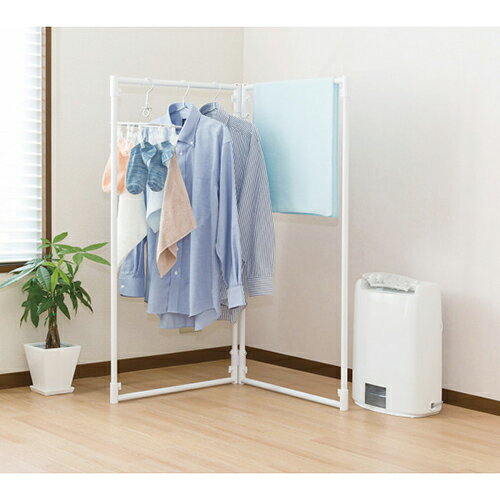 ■収納時＝約60×6×117cm■耐荷重＝約6kg＜メ−カ−調べ＞スマ−トでコンパクトなランドリ−スタンドです用途やスペ−スに合わせてL型に広げて簡単に使えます工具不要で組立て簡単です使用しないときはコンパクト（幅約6cm）に収納　