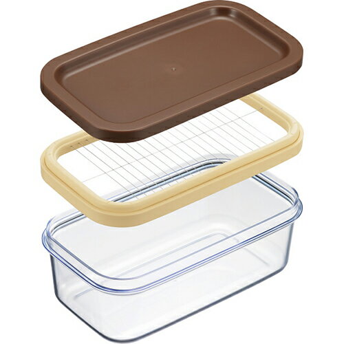 常温に戻したバターを置いて、ギュッと押すだけで一片約5gにカット。フタをしてそのまま冷蔵庫に保存できます。ホームベーカリーやお菓子作りにも使いやすい。うす切りなので、パンケーキやトーストに溶けやすく、塗りやすい。　