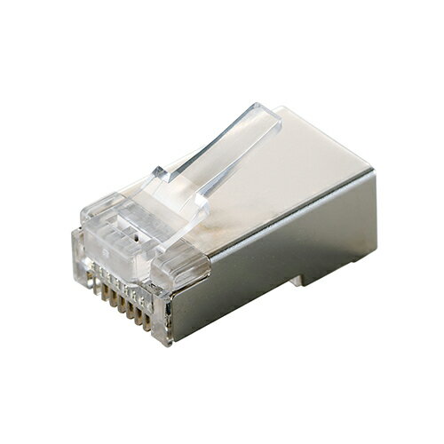 ■LANケーブルの自作に。Cat5e用のRJ45コネクター10個入りです。■Cat5eの単線ケーブルおよびヨリ線ケーブルの両方に対応しています。■STP(Shielded Twisted Pair)タイプであり、シールドありLANケーブルの...