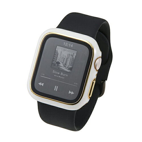 ■画面の視認性に優れる高透明なガラスとポリカーボネート樹脂で、機器本体を傷や汚れから守る、メタリックラインが美しく際立つAppleWatch用フルカバーケースです。■ポリカーボネート素材とガラスの2重構造で、AppleWatchの画面および...