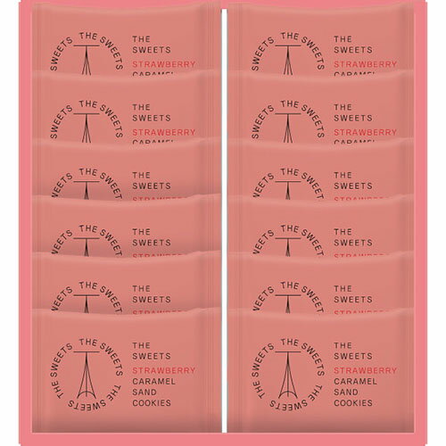 ■苺キャラメルサンド×12※あまおう苺57％使用（苺に占める割合）※溶けやすい商品のため、気温により販売時期が前後する可能性があります。あまおう苺のフリーズドライを混ぜた濃厚なラングドシャ生地でキャラメルとチョコレートをサンドしました。　