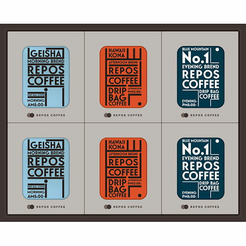 ■ドリップコーヒー（ゲイシャブレンド・ハワイコナブレンド・ブルーマウンテンNo.1ブレンド各8g×6）朝に飲むコーヒーとして最適なマイルドな味わいの「ゲイシャブレンド」、午後のひとときにお薦めしたい、すっきりとした味わいと爽やかな酸味が特徴...
