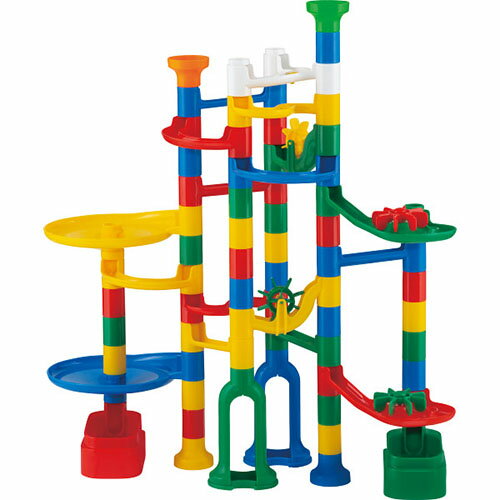 ■セット内容＝パーツ17種類57個、ボール12個、作例集■対象年齢：3歳〜■ST合格品オリジナルのコースを作って、ボールを下まで転がそう！ボールが下まで落ちるようにコースを考えて作る遊びをとおして、作り上げる達成感を味わい、集中力や創造性を...