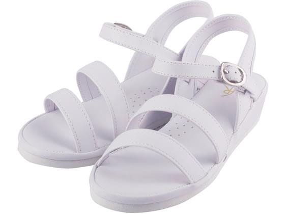 人気でスタンダードなシンプルな2本線タイプバックストラップは窮屈な締めつけ感を緩和するため、一部ゴムを採用しています。クッション性を重視し、中敷き内にEVAスポンジを配しました。●カラー：ホワイト●サイズ：L（適応23．5〜24．0cm）●...