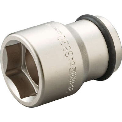 ■大型バス・トラック用ホイールナット着脱専用です。6A3820●全長(mm):75●対辺寸法(mm)6角:38●対辺寸法(mm)4角:20●差込角(mm):19.0※メーカーの都合により、パッケージ・仕様等は予告なく変更になる場合がございます。　