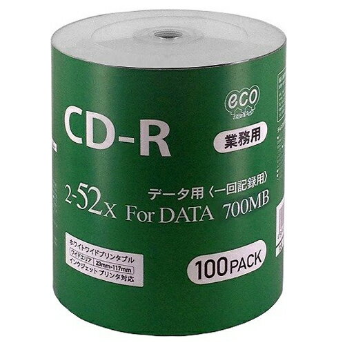 ●お得なエコパック●インクジェットプリンターでワイドエリアのレーベル印刷可能■商品詳細メーカー名：HIDISC記録回数：1回のみ容量：700MB記録速度：2-52倍速レーベル：インクジェットプリンタ対応(ホワイトワイドプリンタブル)印刷範囲...