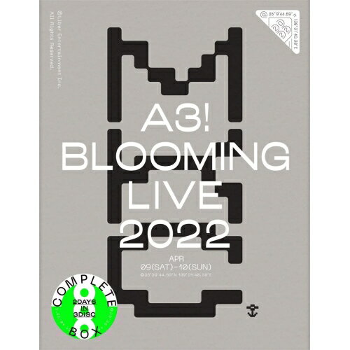 A3! BLOOMING LIVE 2022 BD BOX(Blu-ray) (本編ディスク2枚+特典ディスク) (初回生産限定版)オムニバス酒井広大、白井悠介、西山宏太朗、浅沼晋太郎、五十嵐雅、羽多野渉、江口拓也　発売日 : 2022年1...