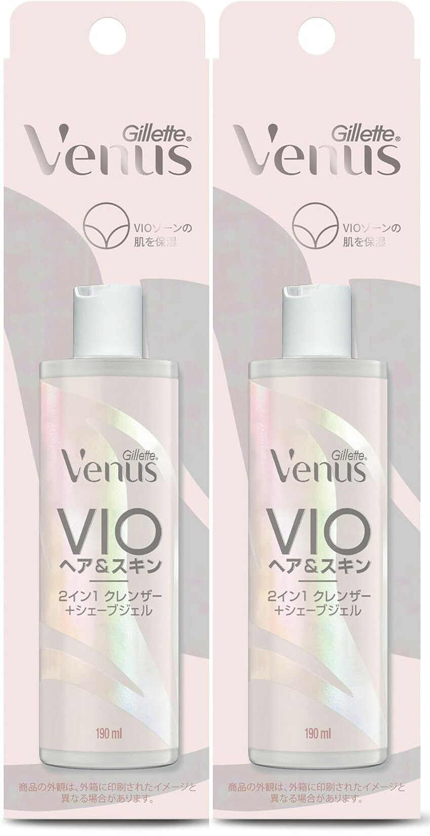 【2本セット】ヴィーナス Gillette Venus VENUS VIO デリケートゾーン用 女性用 VIO 2 イン1 クレンザー+シェーブジェル 190mL Gillette ヴィーナス史上初 肌にやさしいVIOケア、誕生 シェービン...