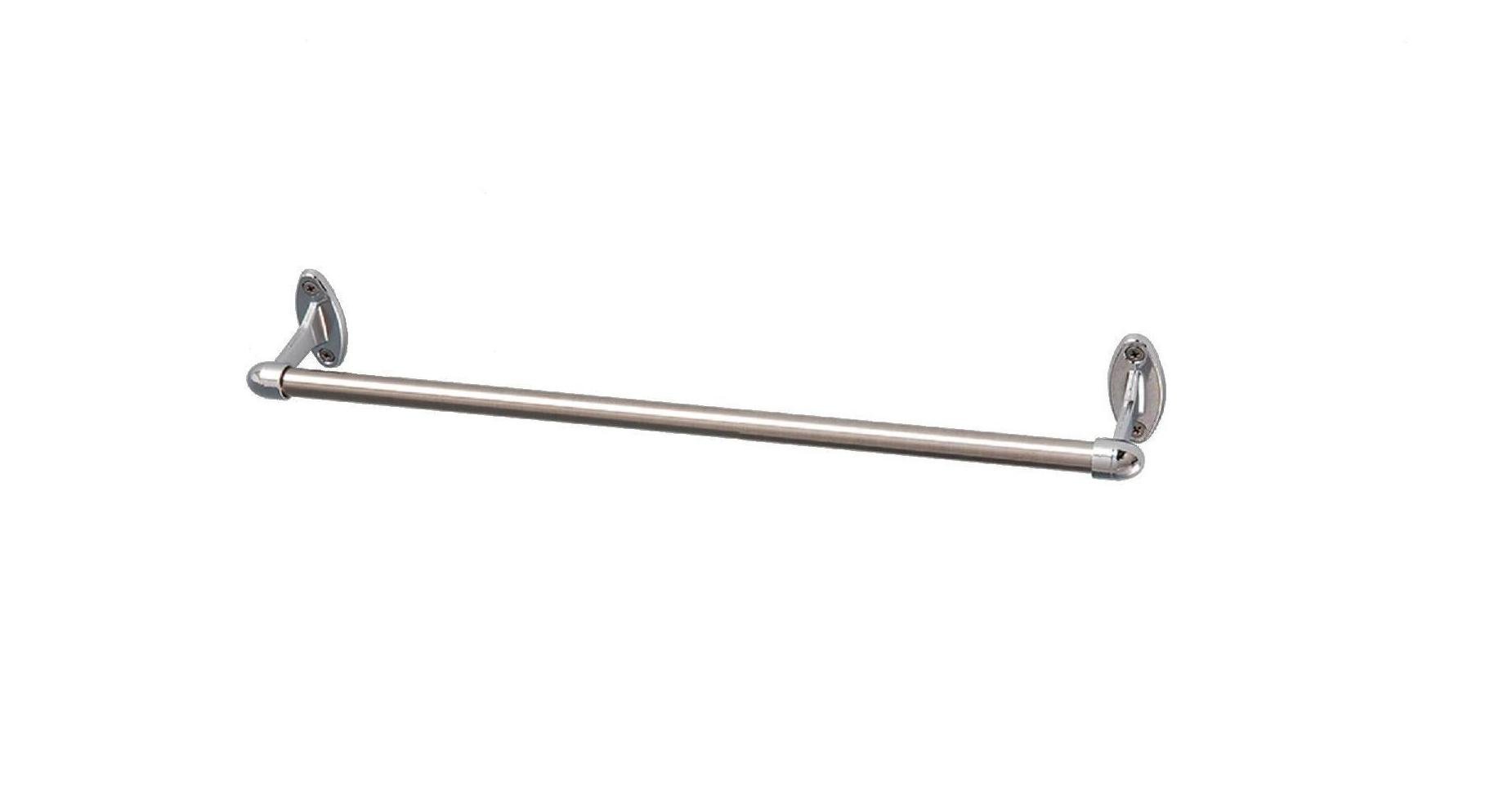 サイズ:幅4.5×奥行3.95×高さ46cm 重量:0.95kg 材質:バー/18-8ステンレスパイプ(φ9.5mm)、ブラケット/亜鉛ダイカスト(クロームメッキ仕上げ) 原産国:日本