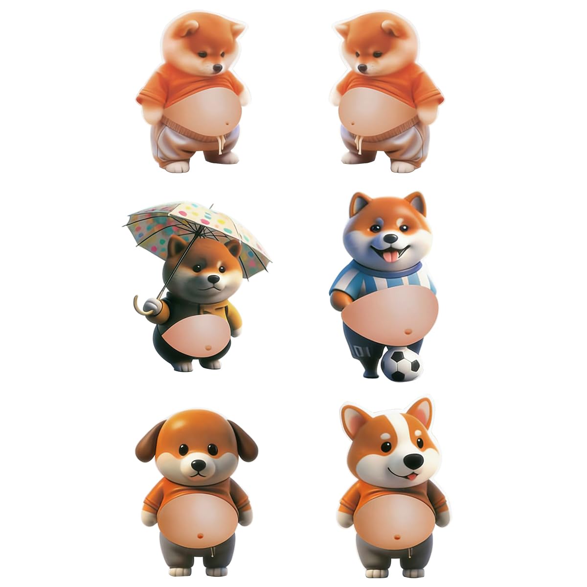 【ユニークな3Dデザイン】:この3D犬用お腹ステッカーは、リアルな3Dデザインとキュートで生き生きとした形状が特徴で、どんな表面にも楽しさをプラスします。滑らかな表面であればどこにでも貼ることができ、見た目が美しいだけでなく、触り心地も抜群...