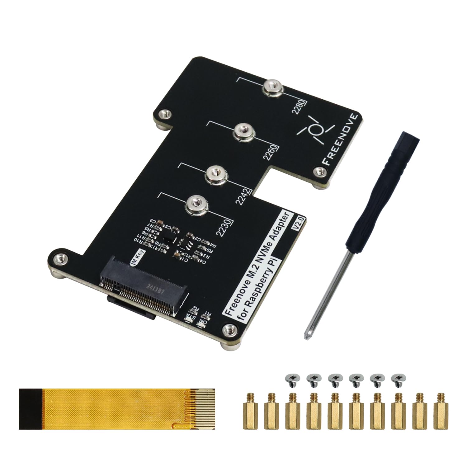 ・対応デバイス:Raspberry Pi 5 ・対応SSD:M.2 NVMe SSD (M.2 SATA SSDは非対応) ・対応SSDサイズ:2230 / 2242 / 2260 / 2280 ・対応インターフェース:PCIe 2.0 /...