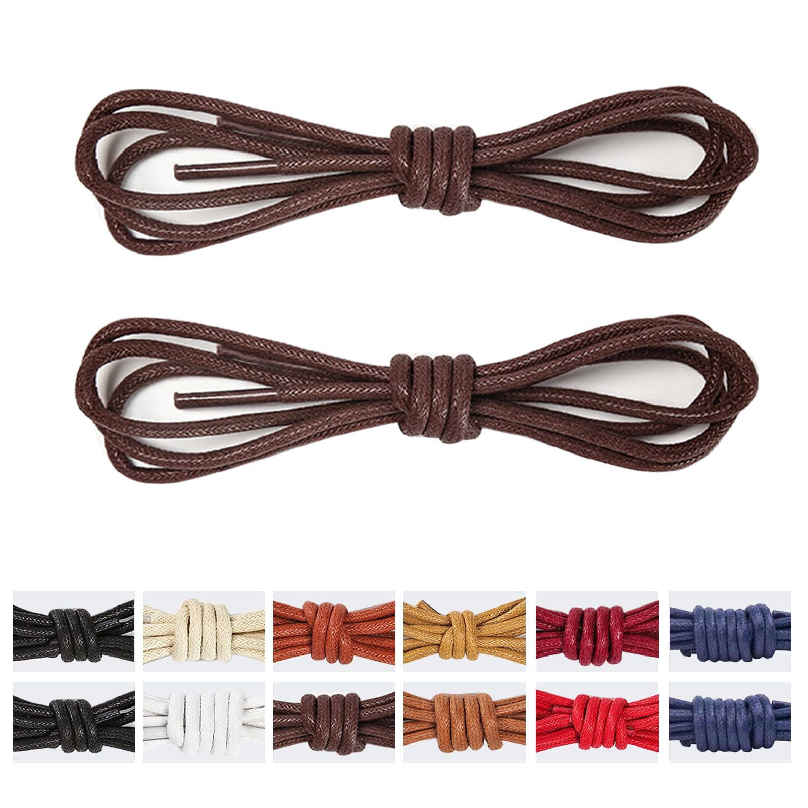 ・形状:丸紐 ・素材:コットン(ワックス仕上げ) ・幅:3mm ・長さ:60cm、70cm、80cm、90cm、100cm、110cm(2~4cmの誤差あり) ・カラー:10色展開(ブラック、ブラウン、カーキ、レッド、ベージュ、ネイビー等)...