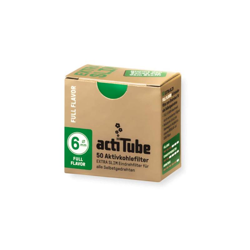 アクティチューブ(actiTube) actitube EXTRA SLIM エクストラスリム(50本入) 活性炭フィルター 白 小 [並行輸入品]直径6mm長さ27mm50本入りセラミック製キャップ(両サイド)原産国:ドイツ