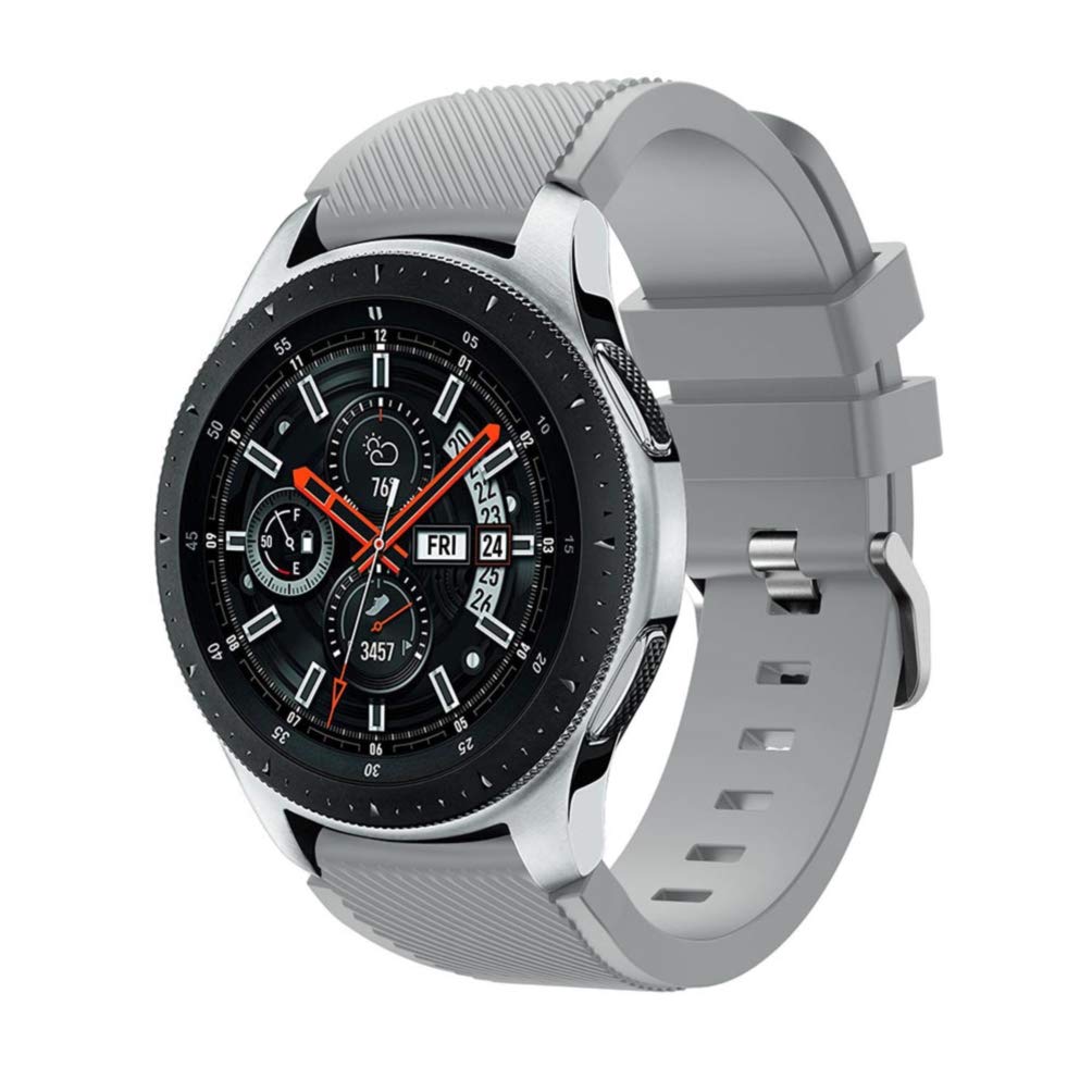 ・対応機種:Samsung Galaxy Watch 46mm、Galaxy Watch3 45mm、Gear S3 22mm ・バンド長さ:125mm+98mm ・バンド幅:22mm ・対応腕周り:140~215mm ・素材:シリコン