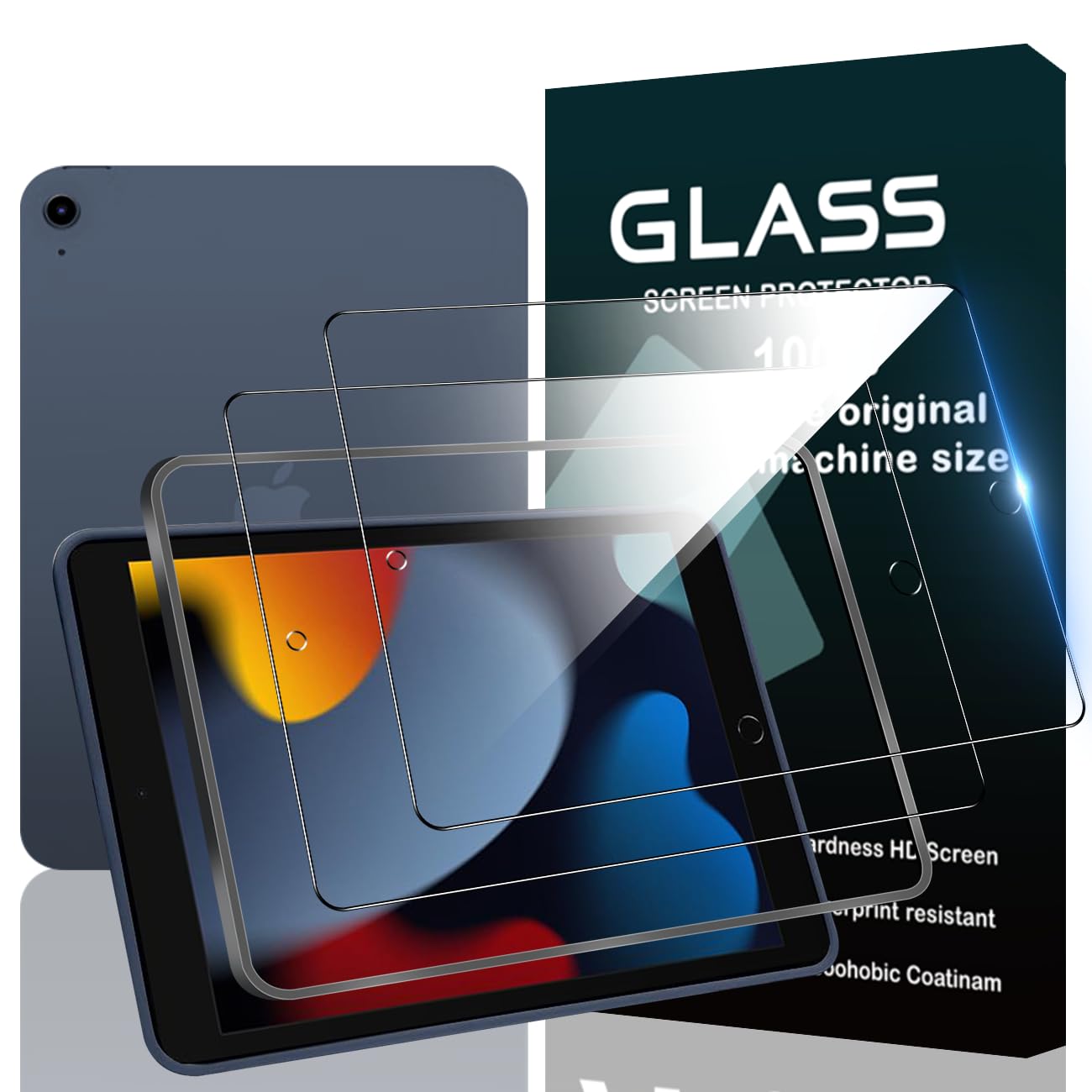 ・対応機種:iPad 10.2 (第9世代 2021/第8世代 2020/第7世代 2019) ・素材:国産旭硝子(AGC) ・硬度:9H ・焼入れ処理:4.5時間以上 ・圧強度:125mpa ・透過率:99.9% ・梱包内容:強化ガラス保...