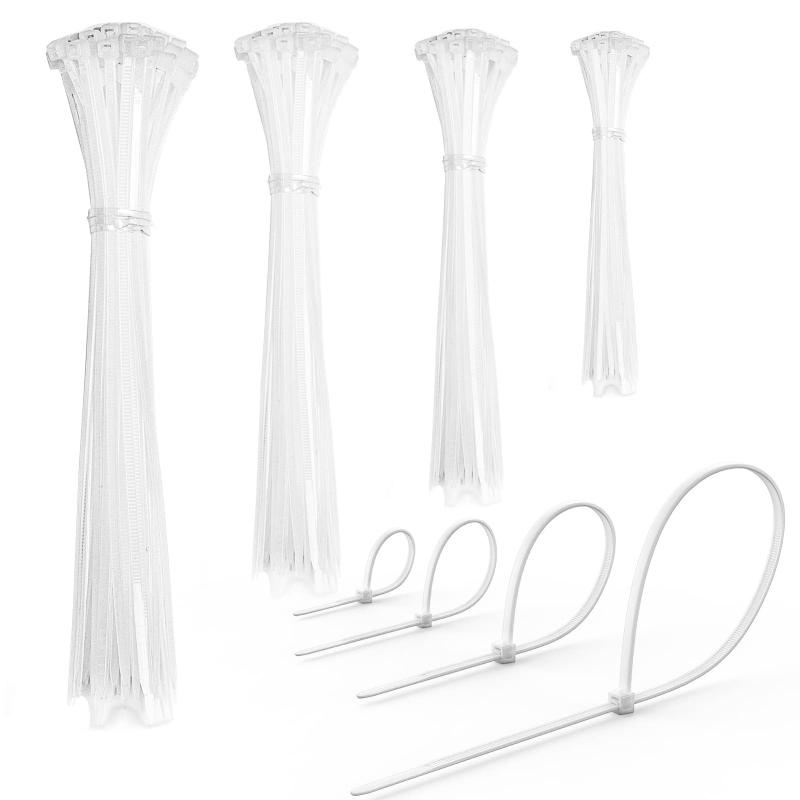 Highwings 結束バンド 100本入 300*4mm タイラップ 耐候性 屋外 白 タイラップ セルフロック電線 ナイロン製 園芸 バイク ケーブル収納に対応…【アップグレードのナイロン素材】Highwings 結束バンドは強力で改良...