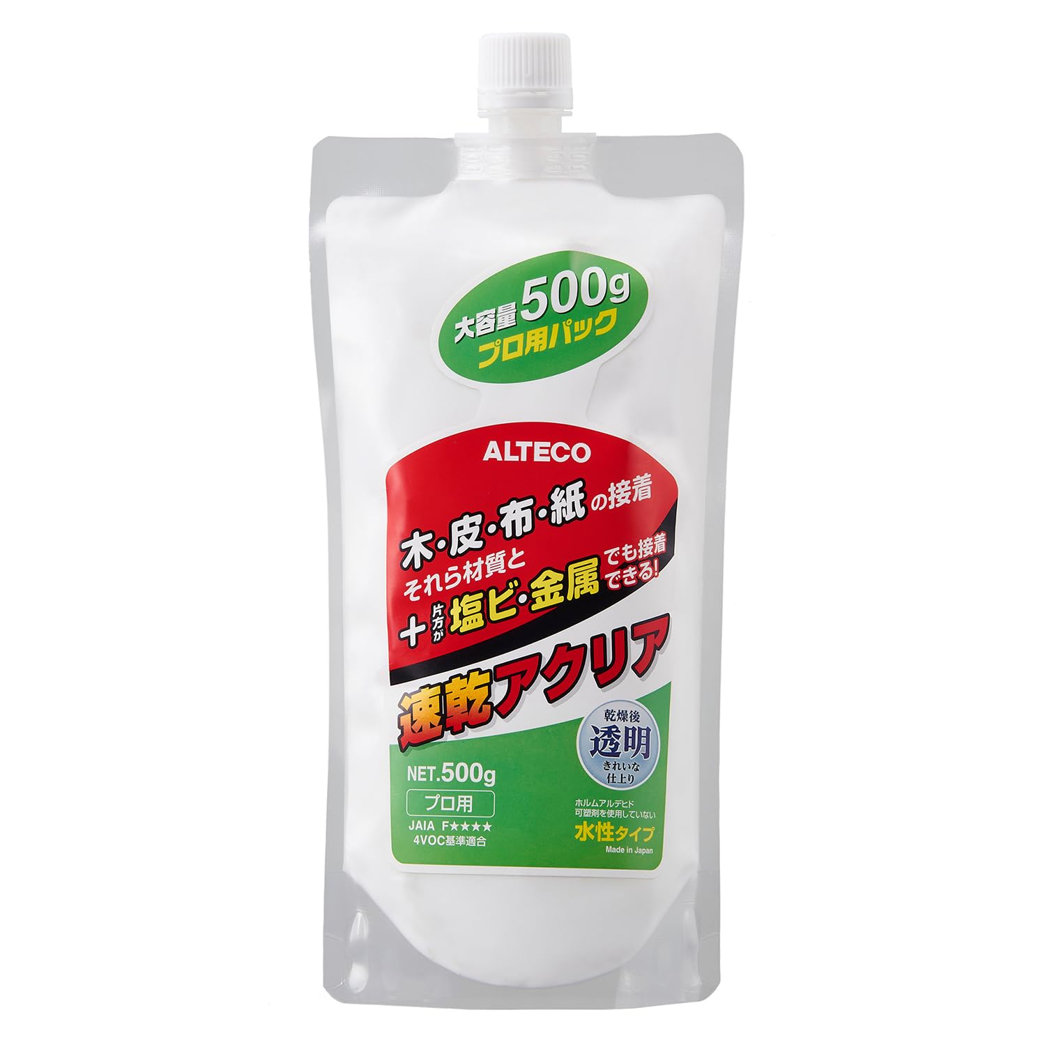 ・原産国:日本 ・容量:500g ・種類:水性形接着剤 ・乾燥後:透明