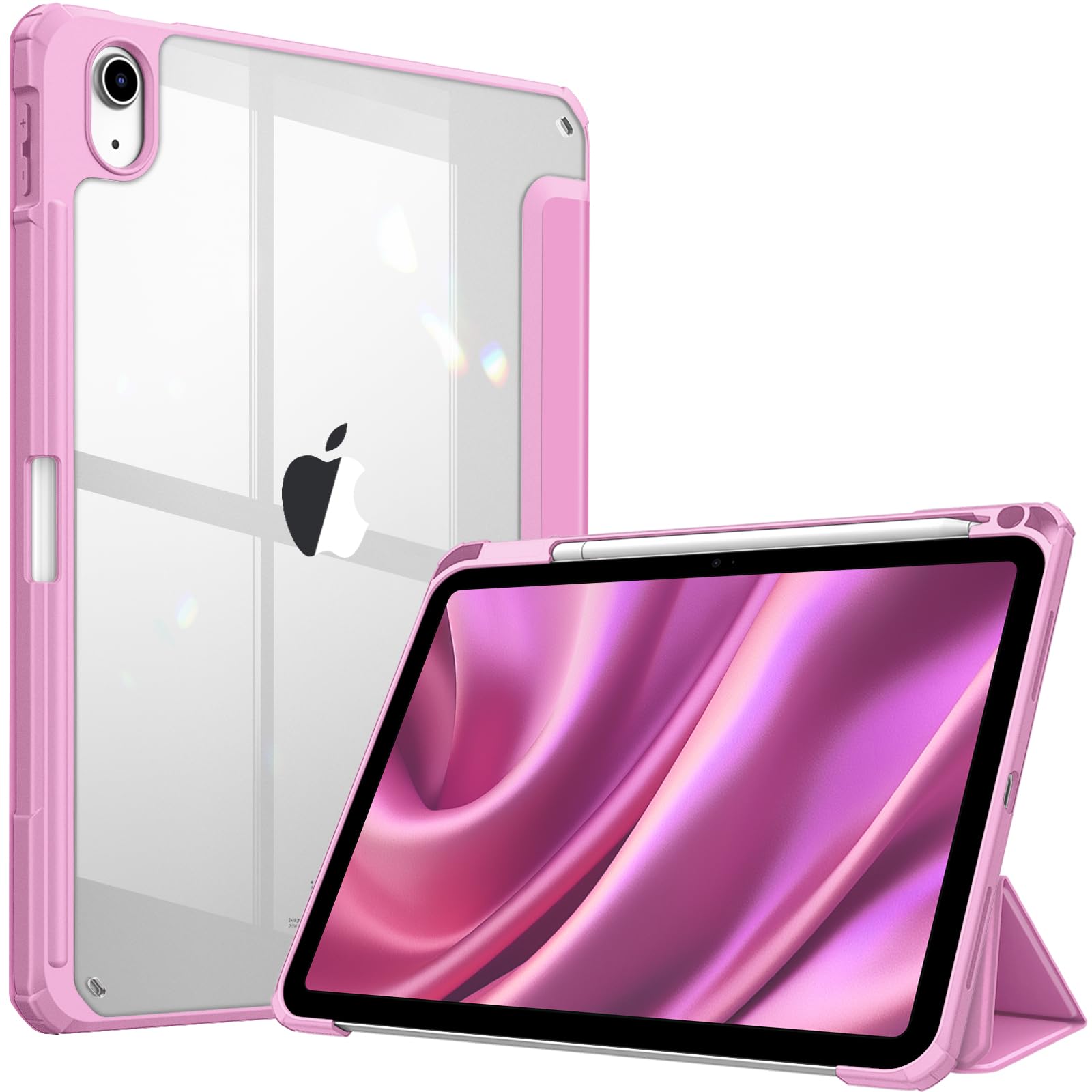・対応機種:iPad 第11世代 11インチ(2025) / iPad 第10世代 10.9インチ(2022) ・素材:TPU(バンパー)、マイクロファイバー(内側) ・機能:スタンド機能(視聴・キーボード)、ペンシルスロット内蔵、オートス...