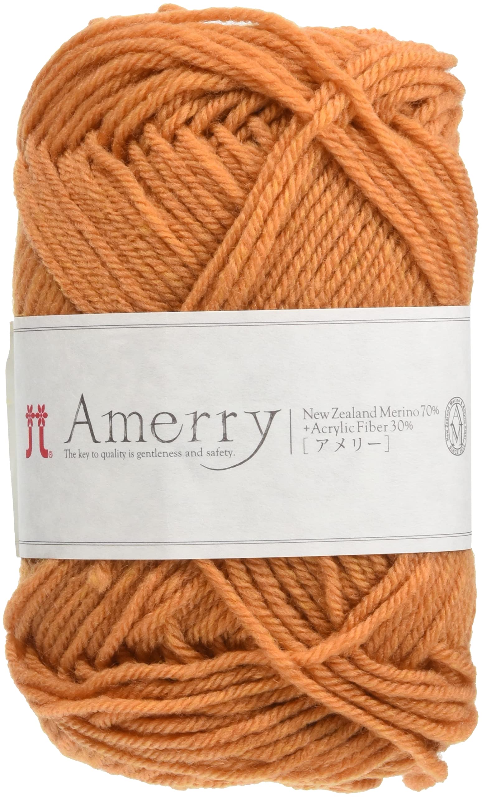 ・重さ:40g ・長さ:約110m ・使用針:棒針6~7号、かぎ針5/0~6/0号 ・素材:ウール70%(ニュージーランドメリノ)、アクリル30% ・セット内容:5玉 ・ロット:同一ロット