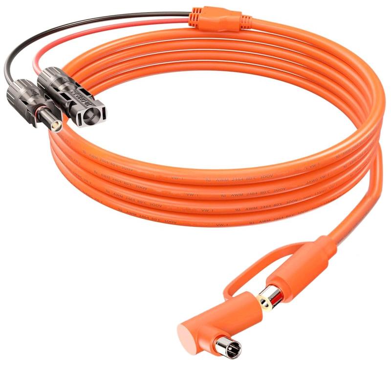 MC4コネクタ MC4からDC7909 DC8020ソーラー充電ケーブル 12AMG【仕様】規格：本線は頑丈な14AWG銅線、支線は12AWG銅線、長さ：1M、電圧: 300V、温度範囲：-40℃ ~ +80℃。防水レベルはIP67に達しま...