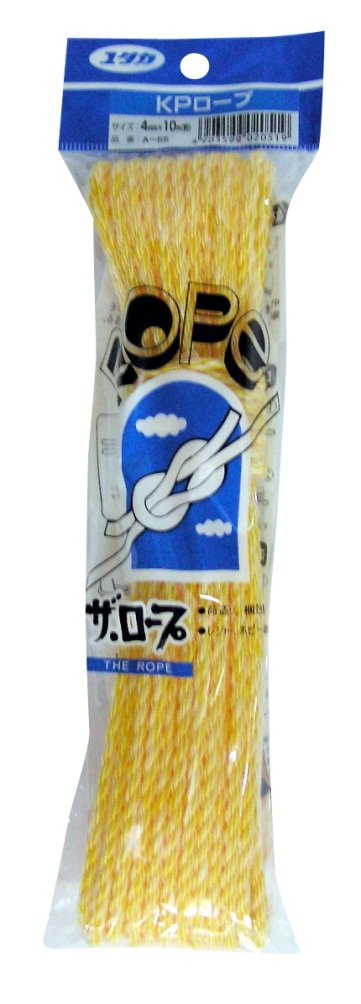 ・原産国:日本 ・材質:ポリエチレン、ポリエステル ・耐候性: ・耐水性: ・耐熱性:約55℃以内 ・耐薬品性: ・水に浮く: ・太さ:4mm ・長さ:10m
