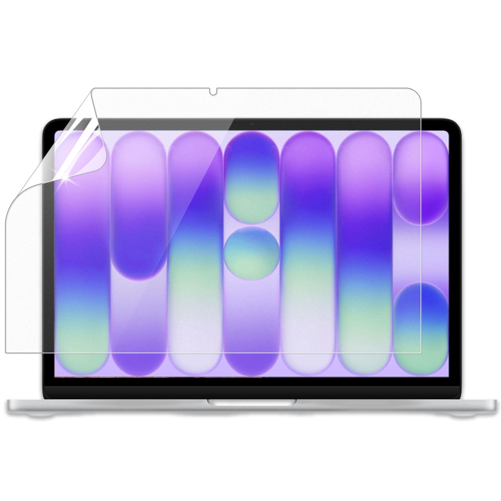 ・対応機種:Macbook Neo 13インチ 2026年 A18 Pro チップモデル ・ブルーライトカット率:49% ・紫外線カット率:99% ・加工:超反射防止加工、アンチグレア加工 ・吸着タイプ:自己吸着タイプ(特殊シリコン層) ・...