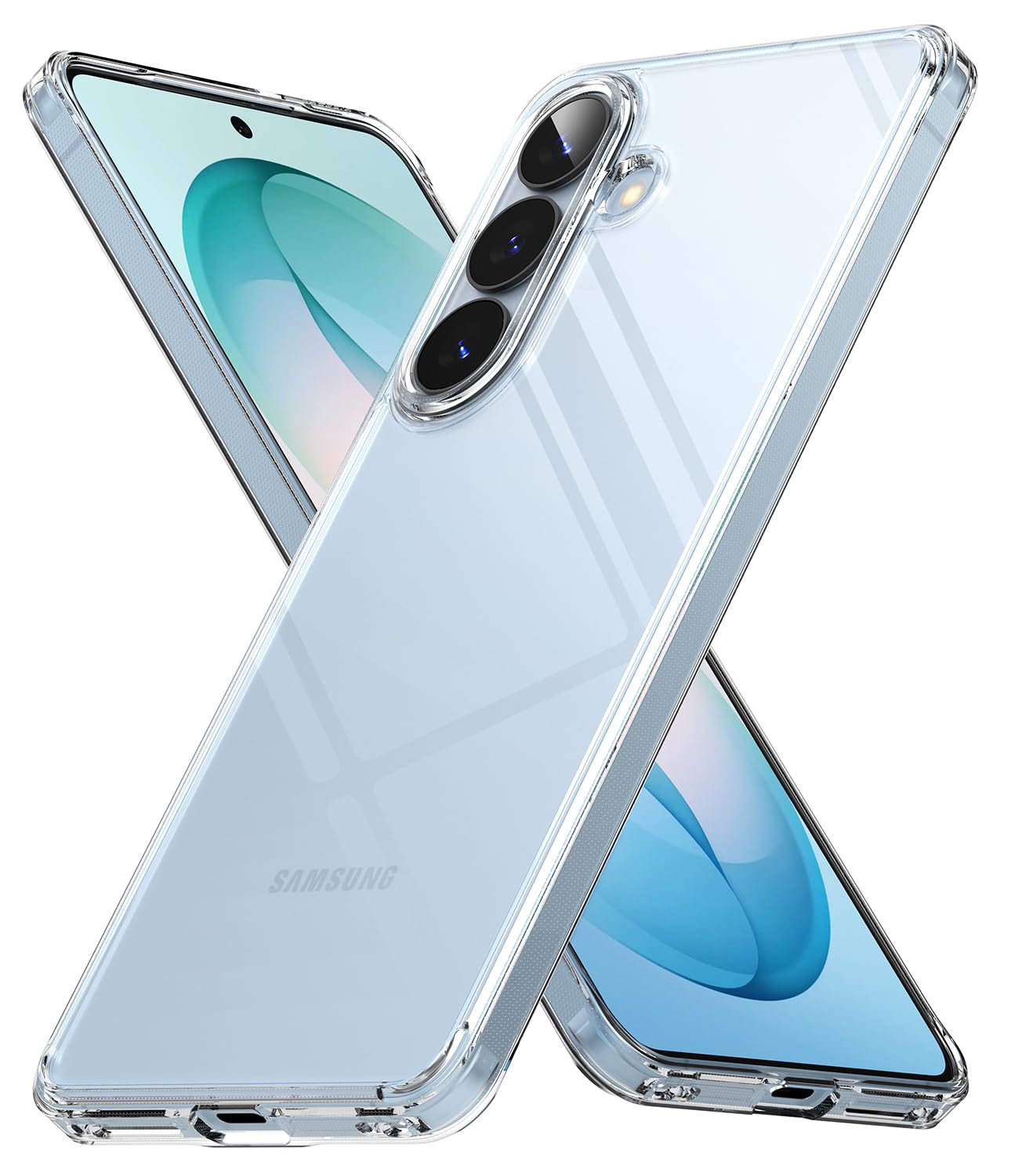 ・対応機種:Galaxy S26 Plus ・素材:背面ポリカーボネート、側面TPU ・機能:耐黄変、耐衝撃、衝撃吸収、傷防止、ワイヤレス充電対応、NFC対応、ストラップホール搭載