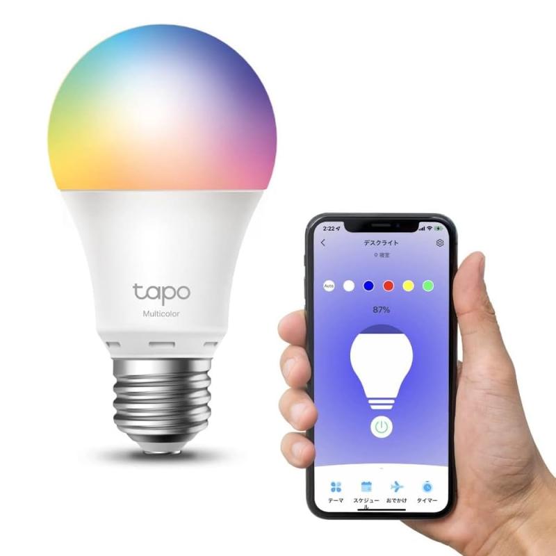 TP-Link Tapo スマート LED ランプ 調光タイプ 電球色 E26 800lm Echo シリーズ/Google ホーム 対応 追加機器不要 3年 Tapo L510E/A