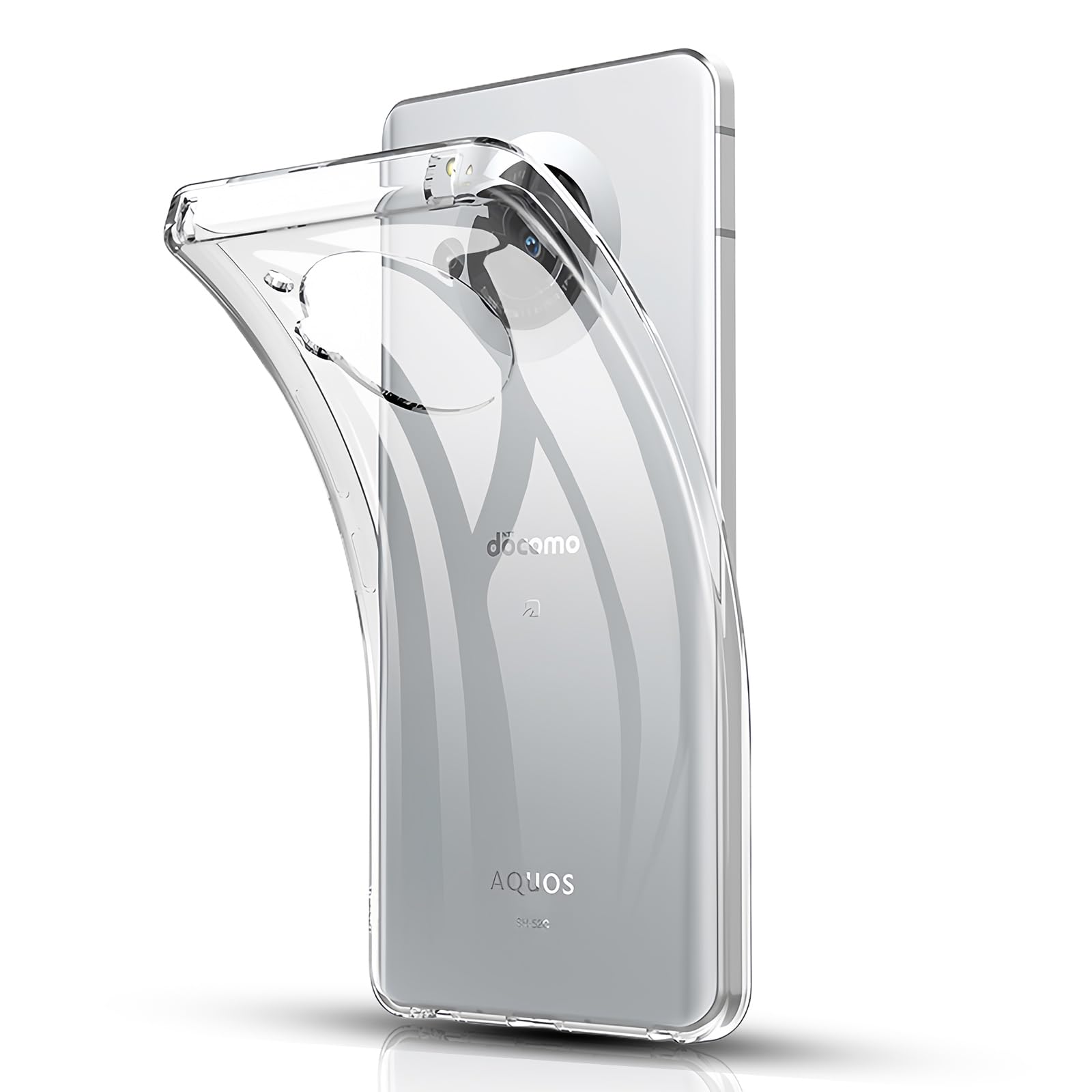 ・対応機種:AQUOS R7 (SH-52C) ・素材:TPU ・機能:耐衝撃、衝撃吸収ポケット内蔵、指紋防止、ストラップホール付き、マイクロドット加工