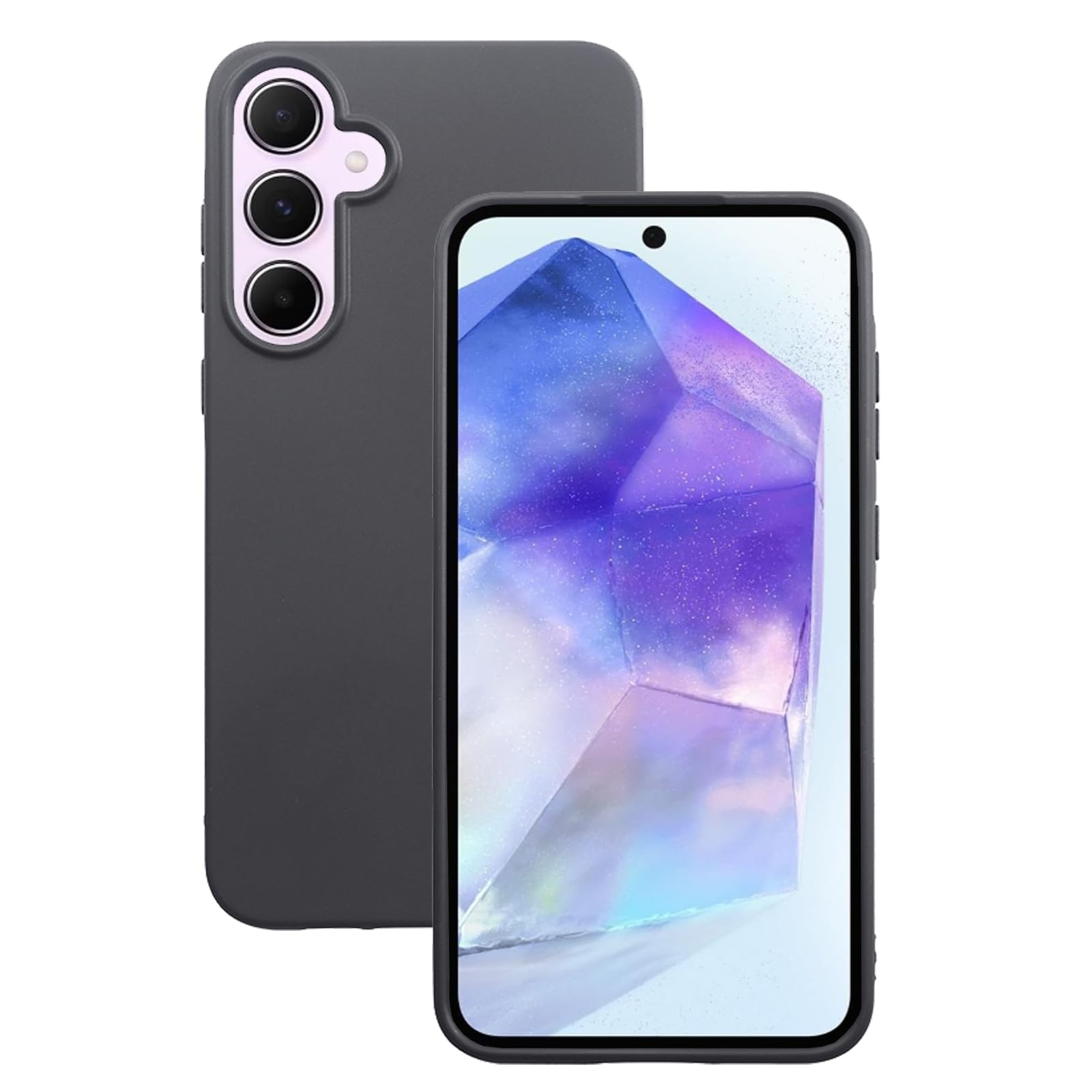 ・対応機種:Galaxy A55 5G (SC-53E / SCG27) ・素材:ポリカーボネート、TPU ・機能:耐衝撃、指紋防止、擦り傷防止、マット加工、滑り止め加工、ストラップホール付き、ワイヤレス充電対応