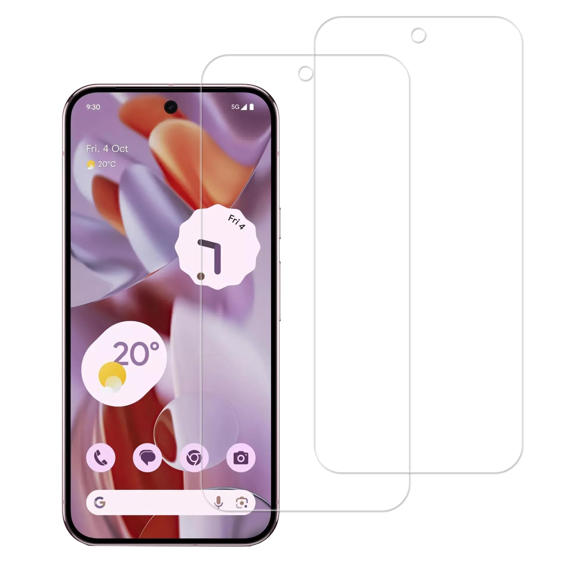 ・対応機種:Google Pixel 9 Pro XL、Pixel 10 Pro XL ・枚数:2枚 ・素材:日本硝子素材 ・機能:飛散防止加工、指紋防止、防汚コート、高透過率、自然吸着