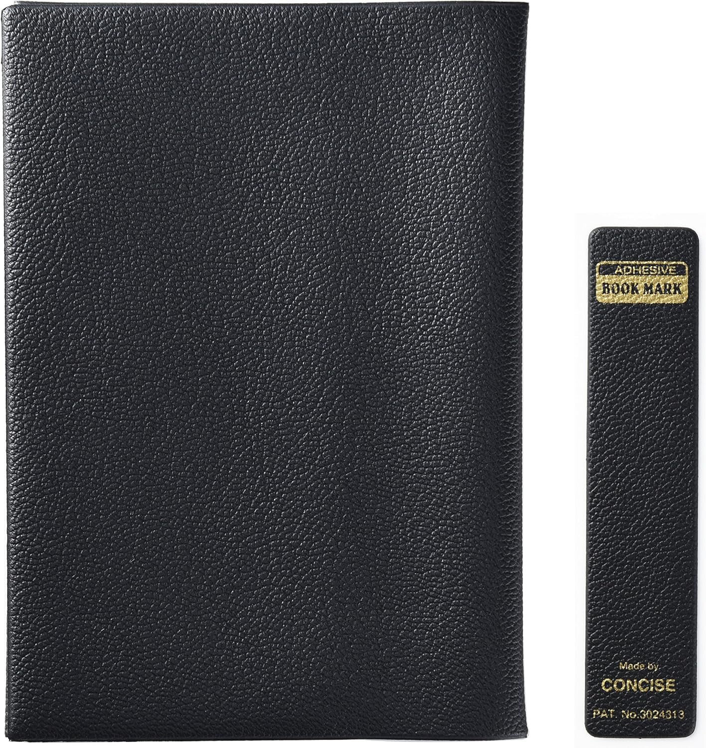 ・製品サイズ:30.3×52.4cm ・内寸サイズ:29.9×47.1cm ・収納目安:A4判(約29.7×21cm 本の厚さ3cmまで) ・素材:合皮(発泡PVC) ・付属品:貼ってはがせるくっつきしおり(サイズ11×2.4cm)