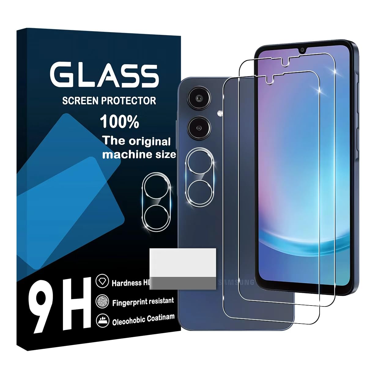 ・対応機種:Galaxy A25 5G ・セット内容:液晶ガラスフィルム2枚、レンズ保護フィルム2枚 ・素材:国産旭硝子(AGC) ・硬度:9H ・加工:ラウンドエッジ加工 ・機能:指紋認証対応、飛散防止、高透過率、高感度、耐衝撃、指紋・汚...