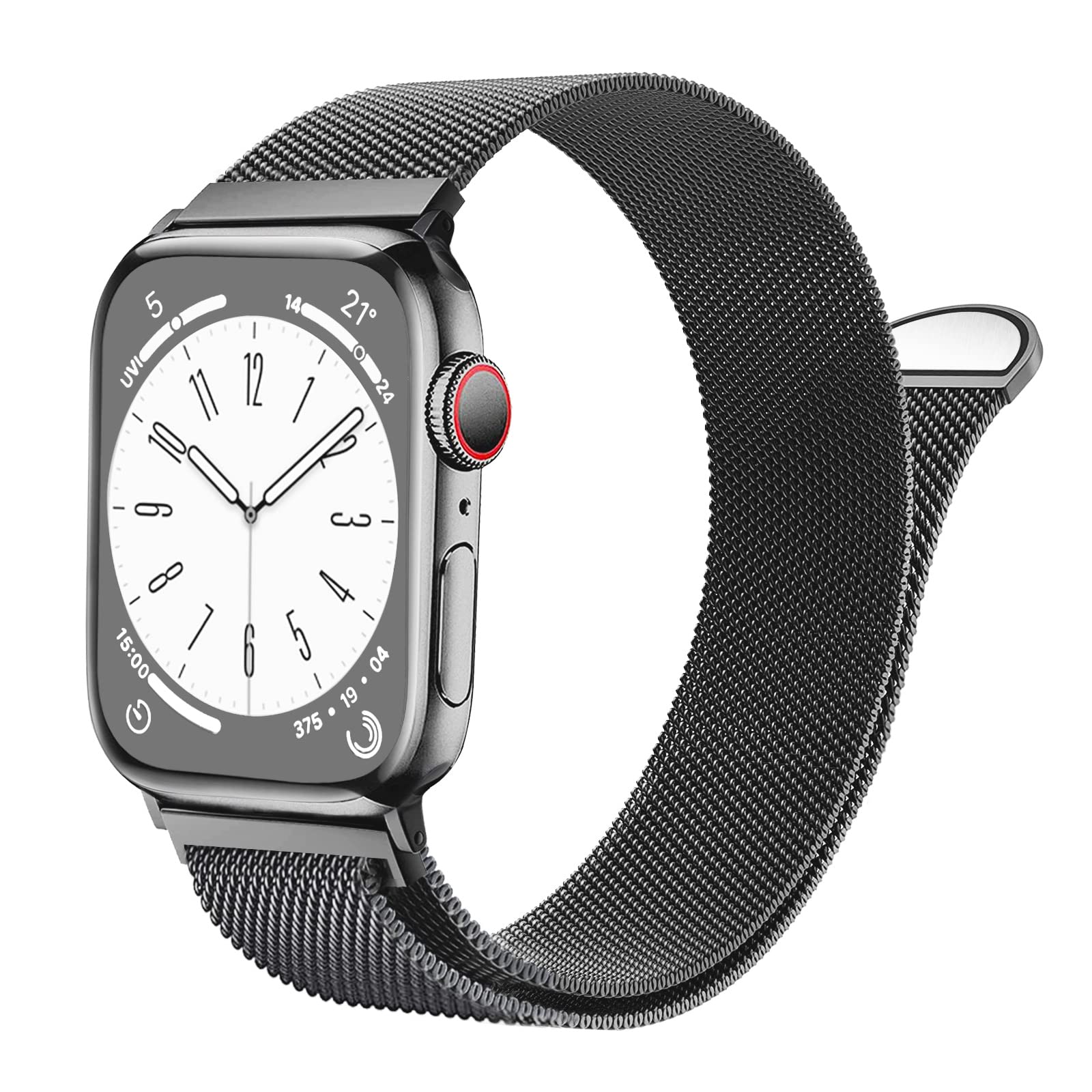 ・対応サイズ:49mm/46mm/45mm/44mm/42mm/41mm/40mm/38mm ・対応機種:Apple Watch Series 11/10/9/8/7/6/5/4/3/2/1/Ultra/SE ・素材:ステンレス鋼 ・デザイ...