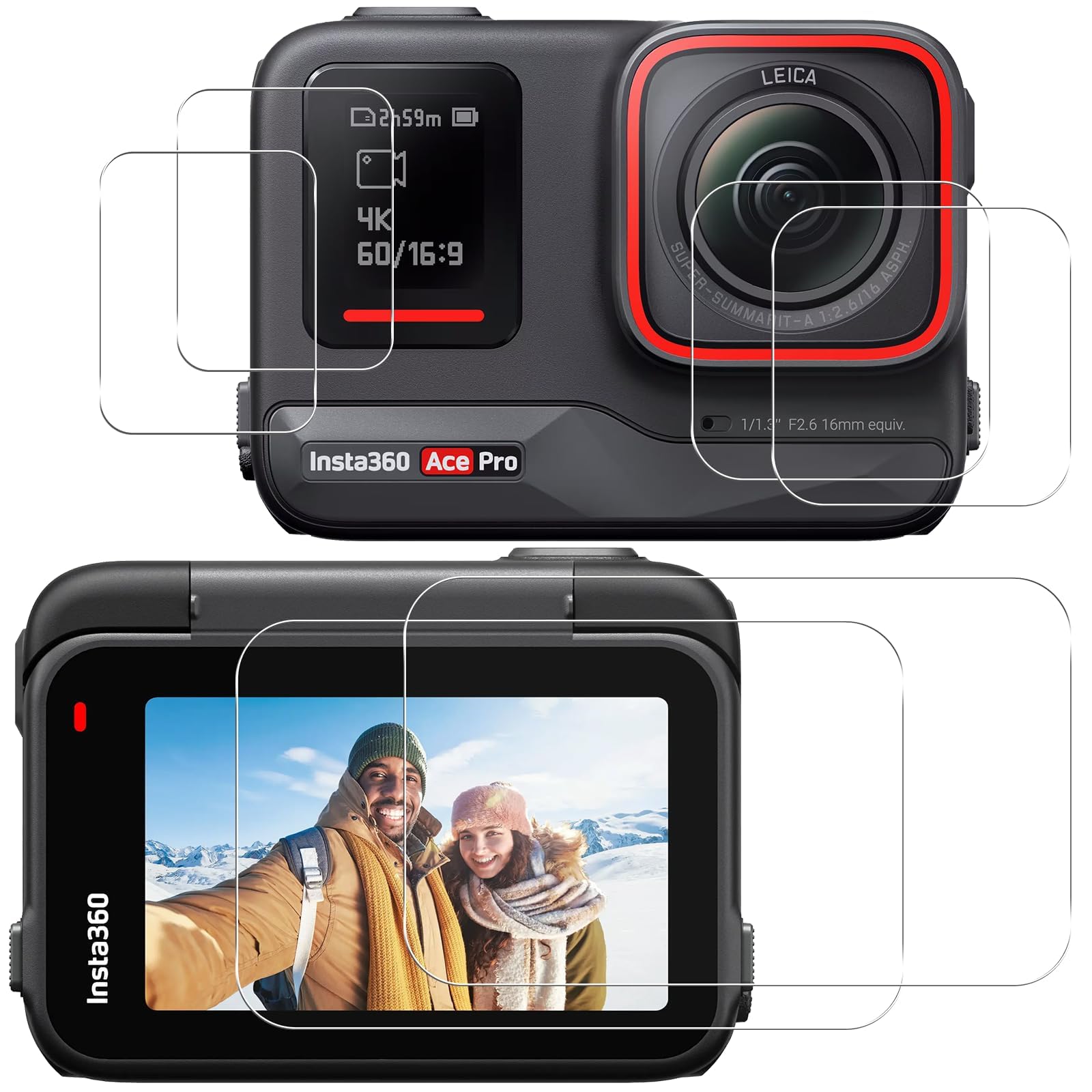 ・セット内容:前面ディスプレイ用2枚、後面ディスプレイ用2枚、レンズ保護フィルム2枚(計6枚セット) ・素材:国産AGC旭硝子ガラス ・硬度:9H ・厚さ:0.26mm ・加工:飛散防止加工、ナノコーティング、イオン性撥油防水コーティング、...