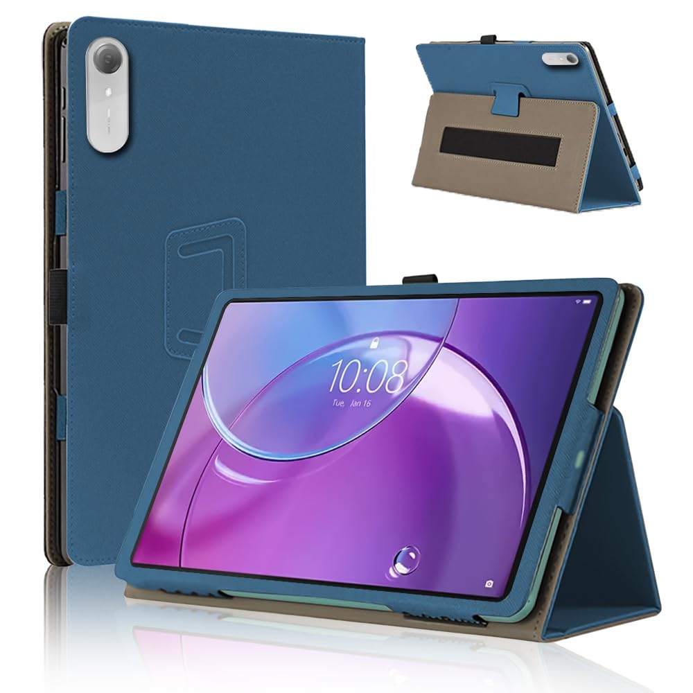 ・対応機種:Lenovo Idea Tab Pro Gen 2 ・サイズ:13インチ ・素材:PU素材、マイクロファイバー ・機能:360°全面保護、二つ折りスタンド機能(多視角調整)、ペンホルダー付き、磁気吸引、耐汚れ、ハンドストラップ付き