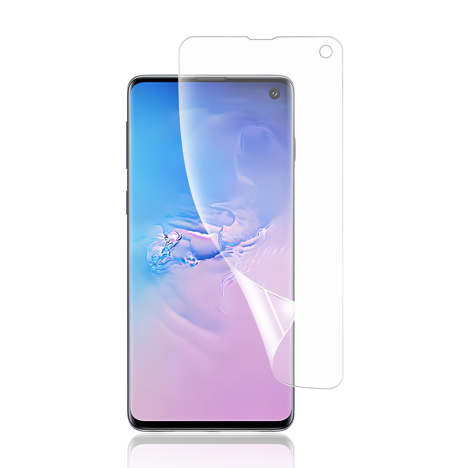 ・対応機種:Galaxy S10 (SC-03L、SCV41) ・素材:TPU ・枚数:1枚 ・設計:3D設計 ・機能:アンチグレア、指紋認証対応、指紋防止、気泡防止、汚れ防止、衝撃吸収、自動修復機能